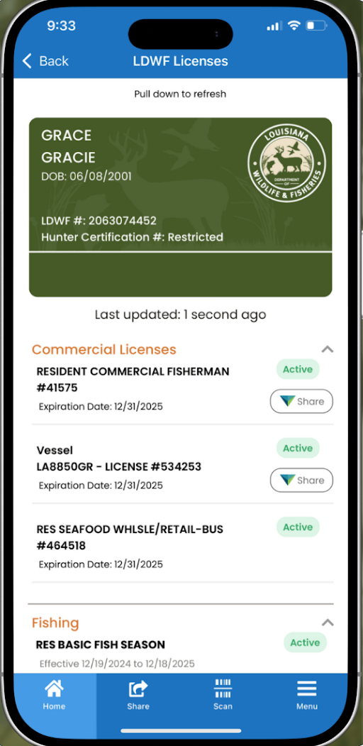 LA Wallet Introduces New LDWF Licenses Feature – LA Wallet