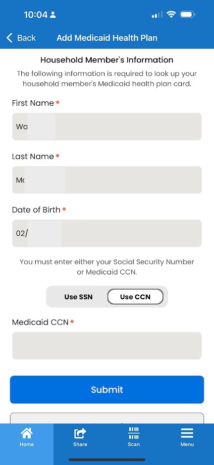 Dependent - Add Medicaid Health Plan Card – LA Wallet
