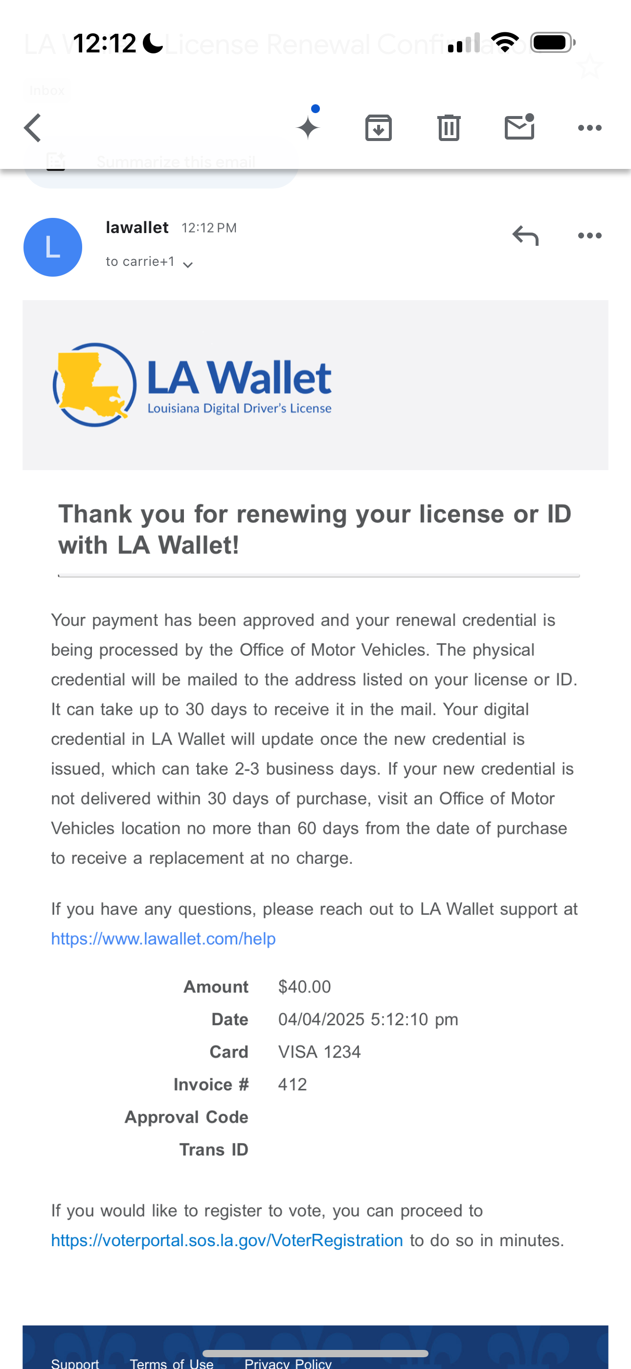 Renew License or ID – LA Wallet