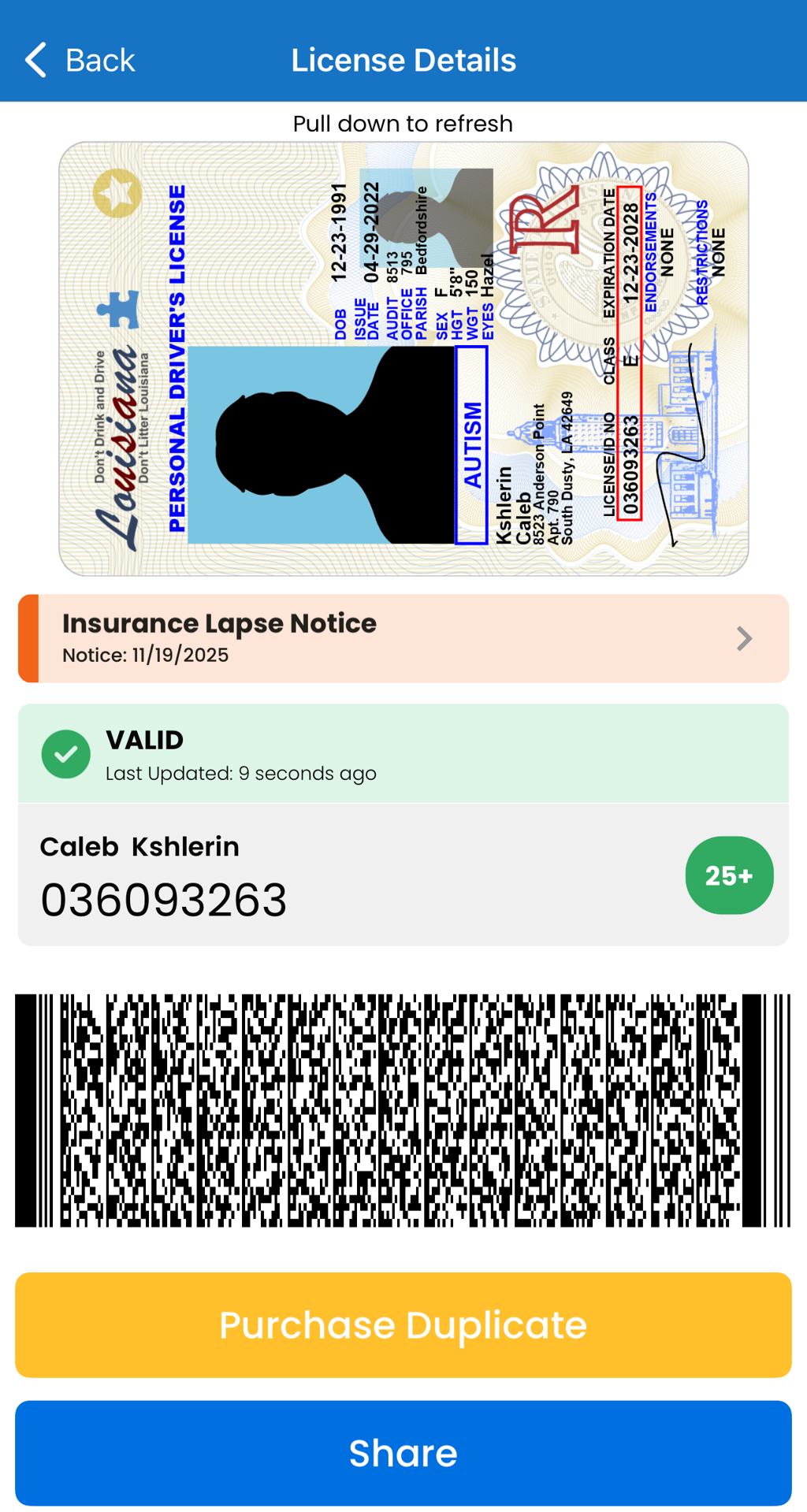 Insurance Lapse Notice – LA Wallet