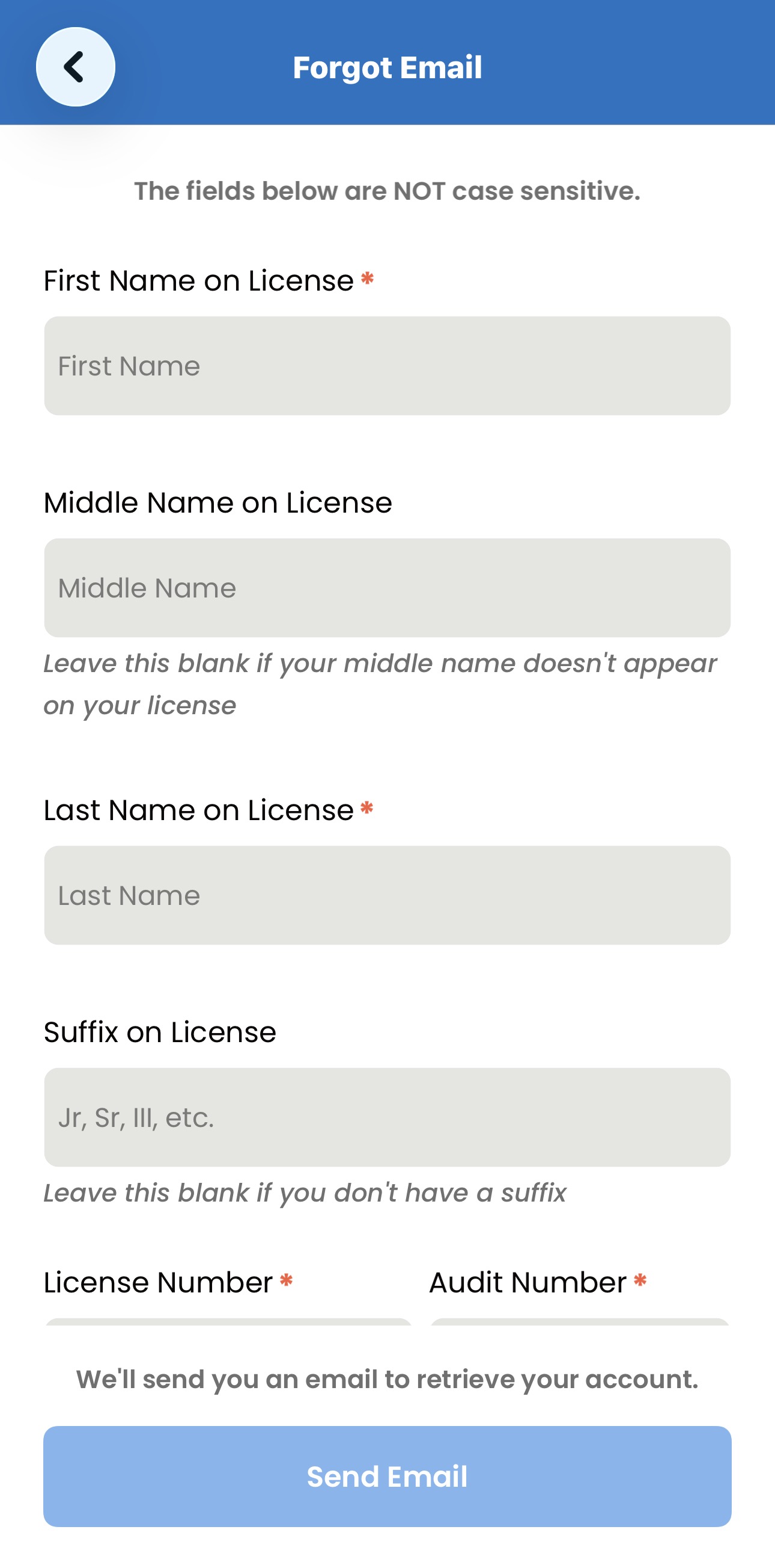 Forgot Your Email Address – LA Wallet